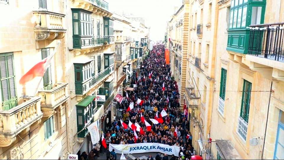 Malta, anti-corruption protest against the Labour government - Malta ...